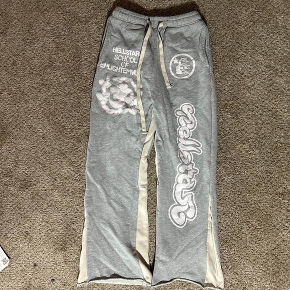 Pants | Hellstar Grey White Sweats | Poshmark